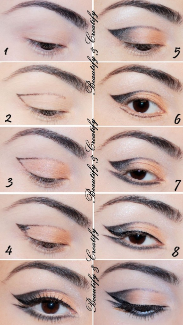 16 Useful Cat Eye Makeup Tutorials - Pretty Designs