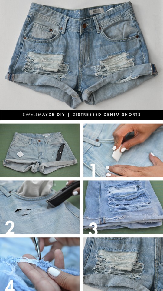 DIY Fashion: How to Refashion Old Shorts - Pretty Designs