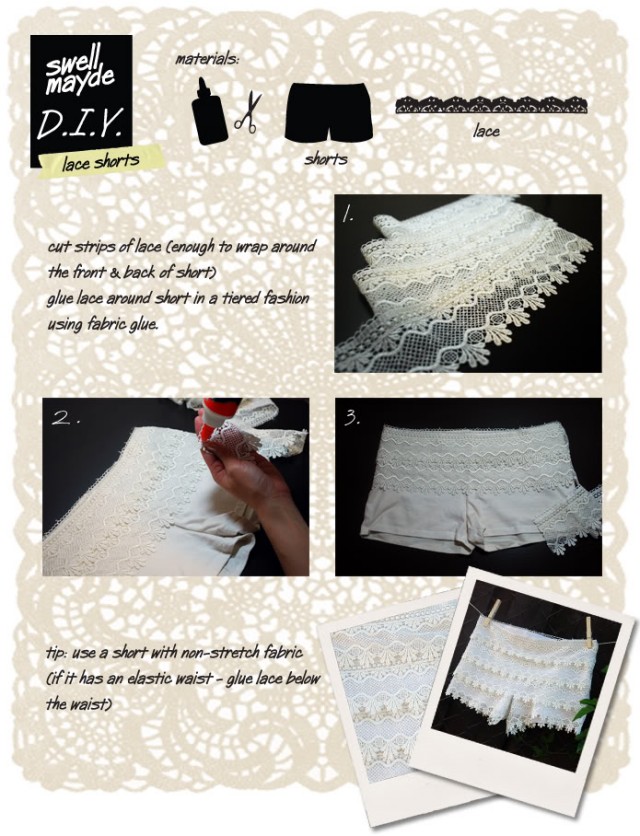 DIY Fashion: How to Refashion Old Shorts - Pretty Designs