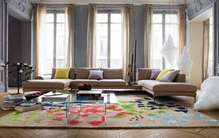 How to Upgrade Your Living Room: Colorful Carpets - Pretty Designs
