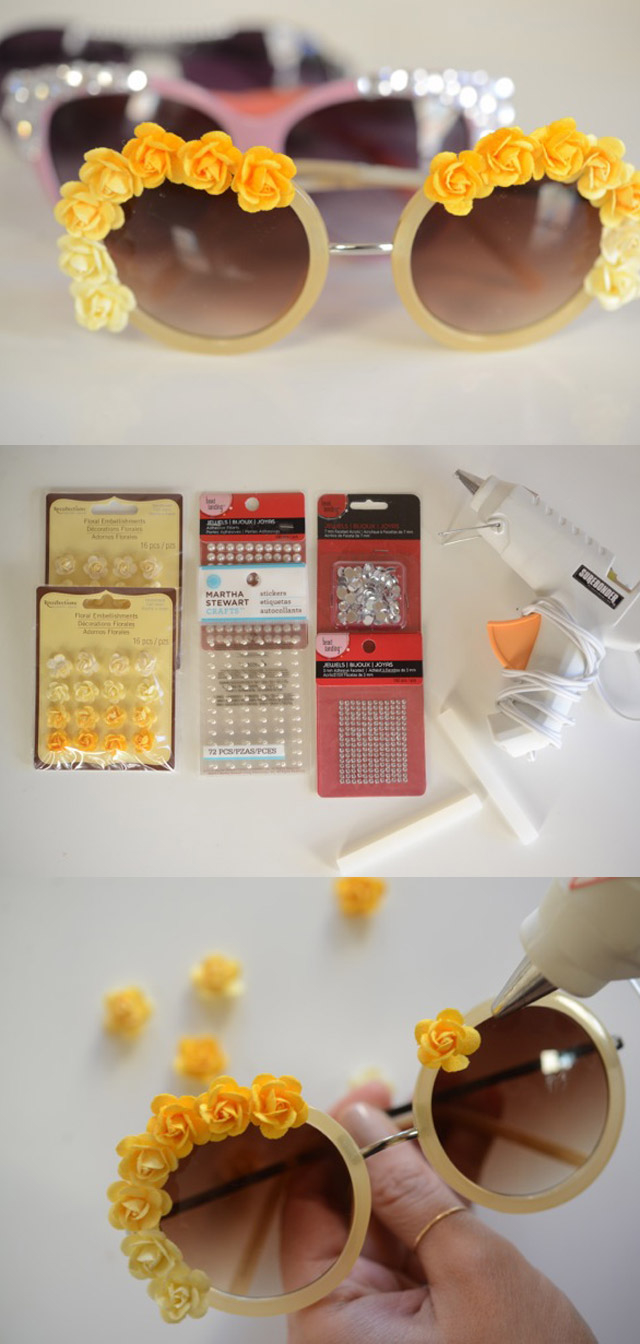 15 Ways to Make Cool DIY Embellished Sunglasses - Pretty Designs