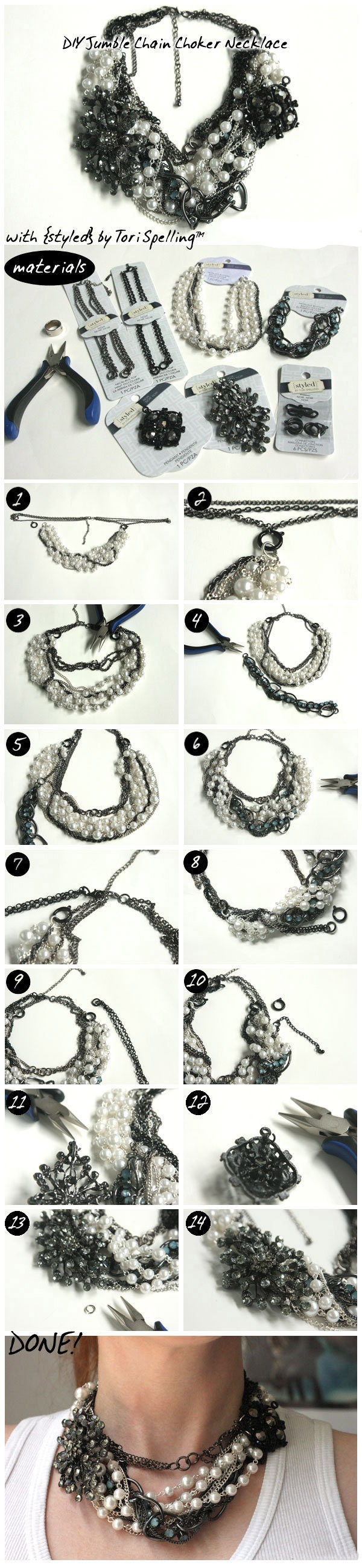 11 Ways to Make DIY Chain Statement Necklaces With Chains - Pretty Designs