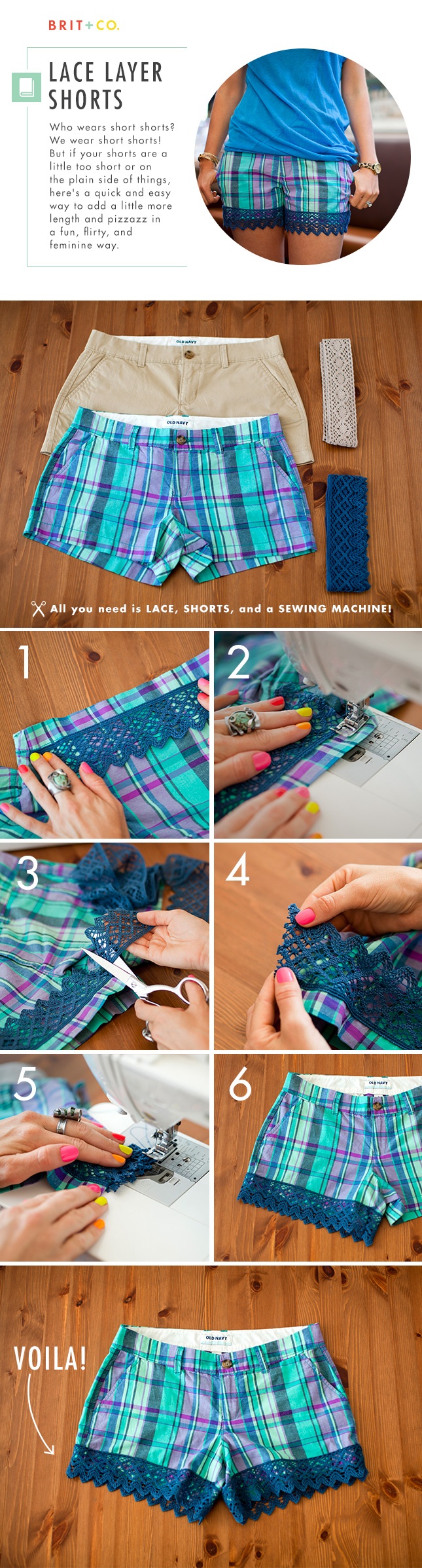 How to Make Lace Shorts: DIY Shorts Projects - Pretty Designs
