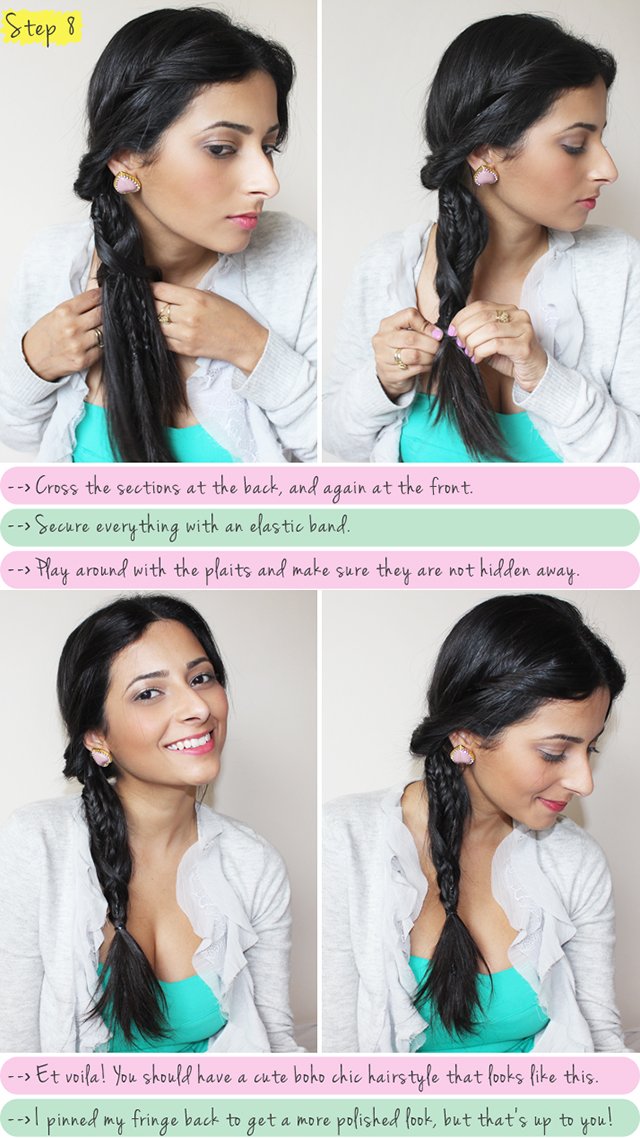 Pretty Boho Style Braids Tutorials - Pretty Designs