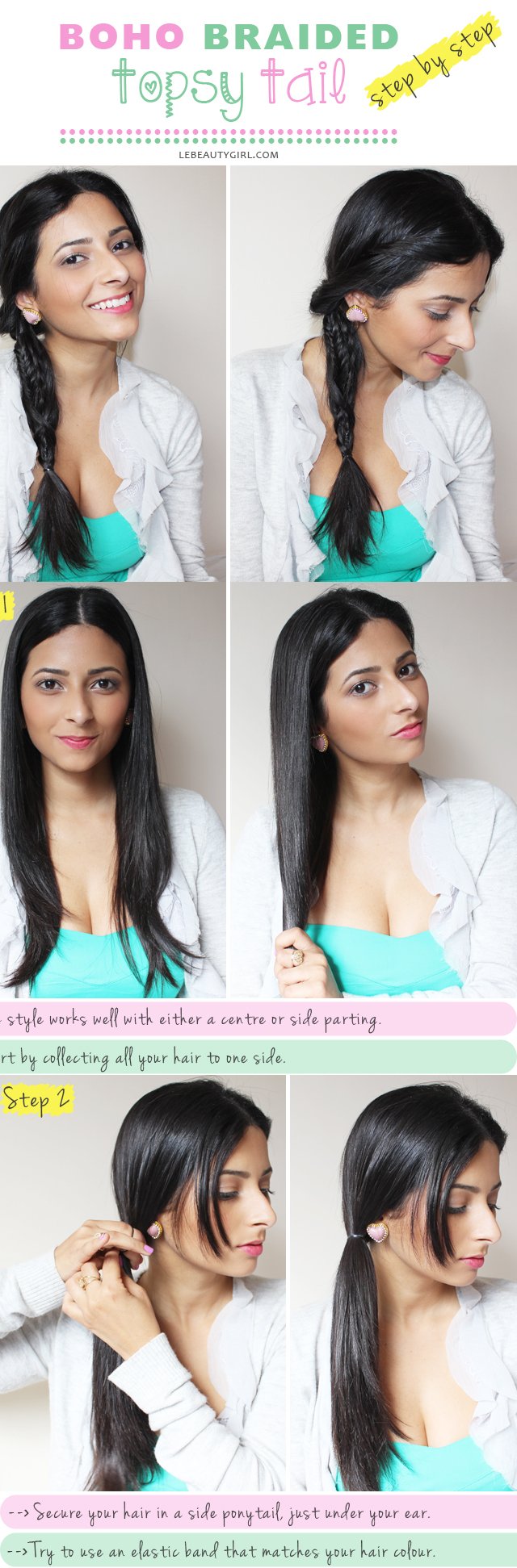 Pretty Boho Style Braids Tutorials - Pretty Designs