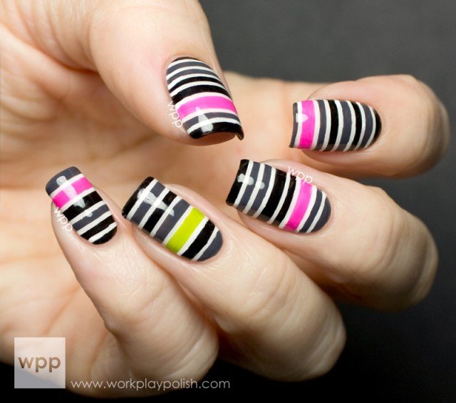 17 Fabulous Striped Nail Art Ideas - Pretty Designs