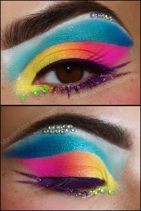 12 Fantastic Neon Makeup Looks - Pretty Designs