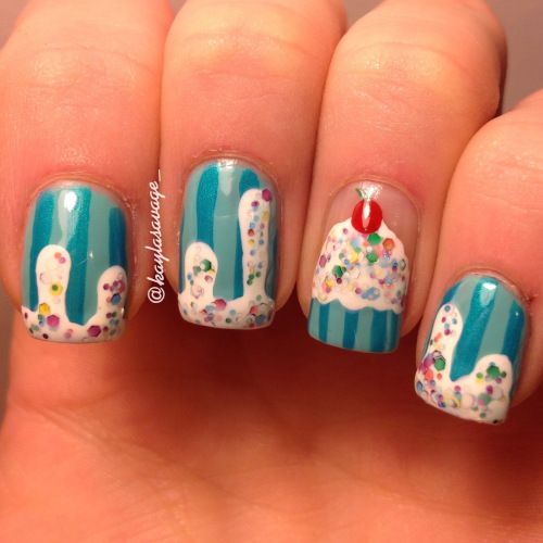 14 Awesome Cupcake Nail Art Designs for Girls - Pretty Designs