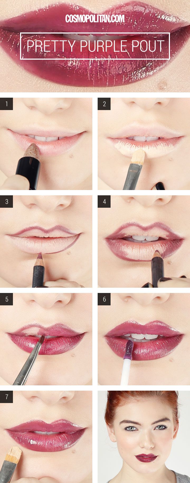 16 Trendy Purple Lips Makeup Looks - Pretty Designs