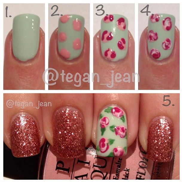 Rose Nail Tutorials You Must Love for Summer - Pretty Designs