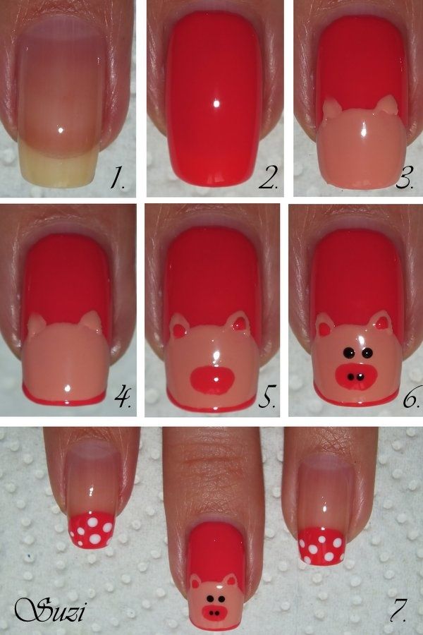 15 Pretty and Cute Pig Nails for Girls - Pretty Designs