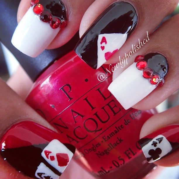 12 Interesting Card Nail Designs - Pretty Designs