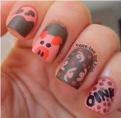 15 Pretty and Cute Pig Nails for Girls - Pretty Designs