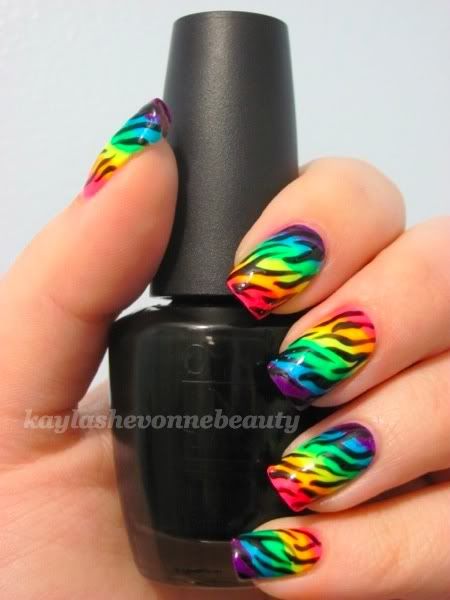19 Amazing Rainbow Nail Art Designs - Pretty Designs