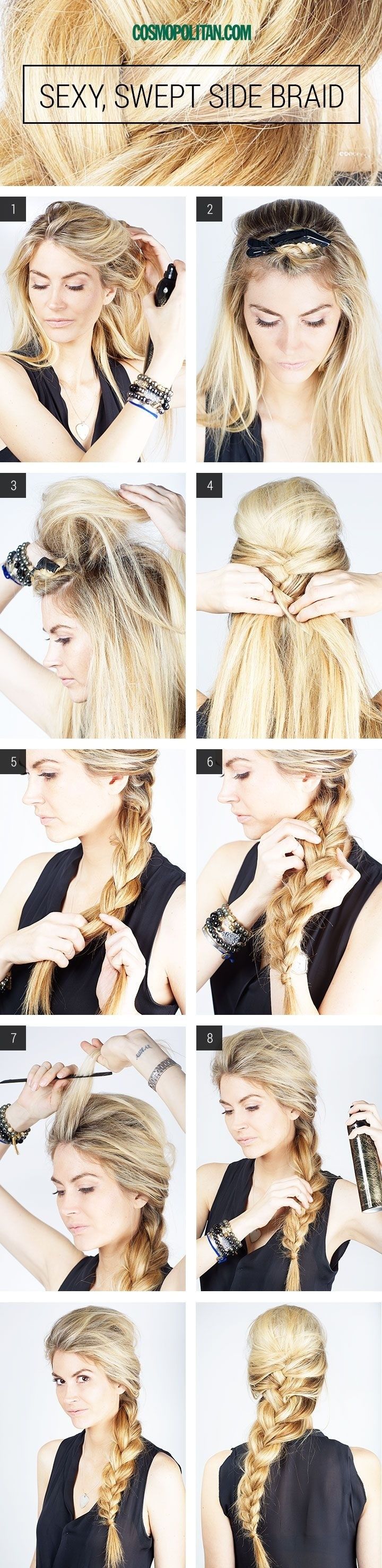 Side-swept Braid Hair You Won’t Miss: Hair Tutorials - Pretty Designs
