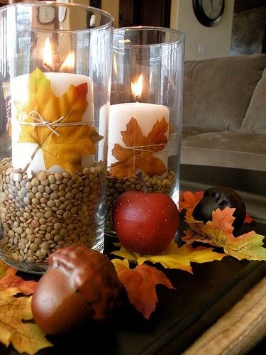 DIY Ideas: Fall Candle Holders - Pretty Designs
