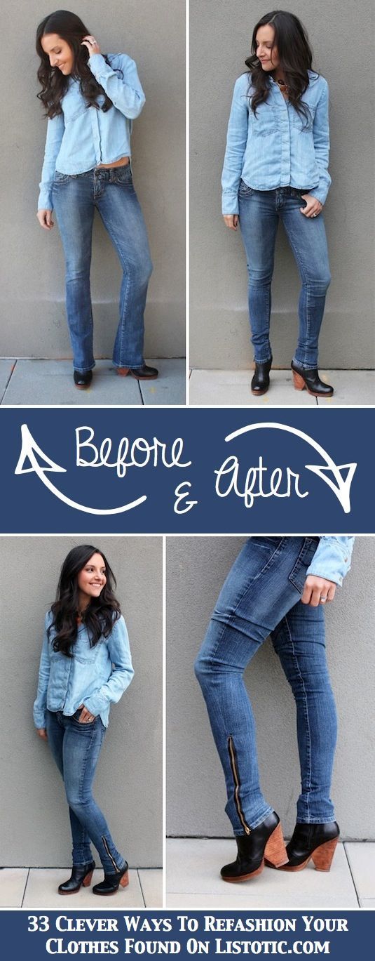 DIY Projects: Make Skinny Jeans on Your Own - Pretty Designs