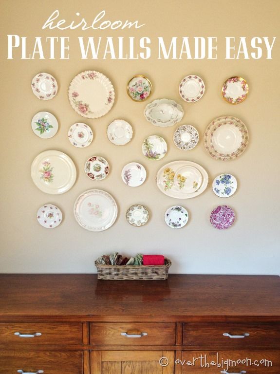 15 Ways to Make a Plate Wall - Pretty Designs