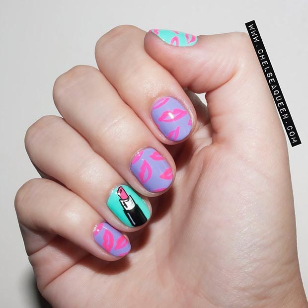 66 Nail Art Ideas for Short Nails - Pretty Designs