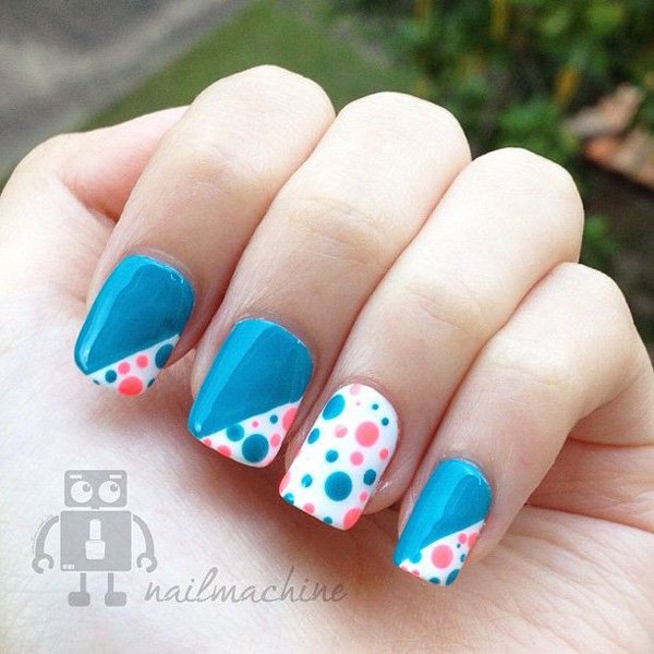 22 Lovely Polka Dot Nail Designs - Pretty Designs