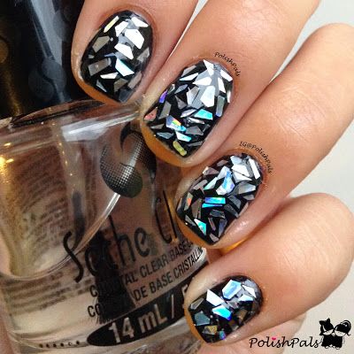 19 Trendy Broken Glass Nail for Winter - Pretty Designs
