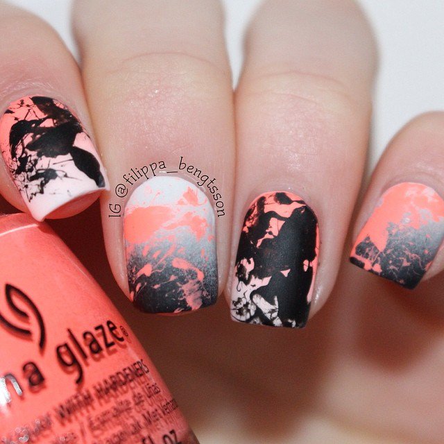 18 Interesting Splatter Nail Designs - Pretty Designs
