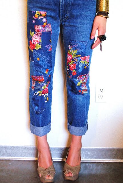 21 Ways to Follow the Patchwork Jeans Trend - Pretty Designs