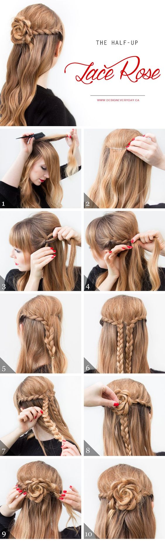 17 Tutorials to Show You How to Make Half Buns - Pretty Designs