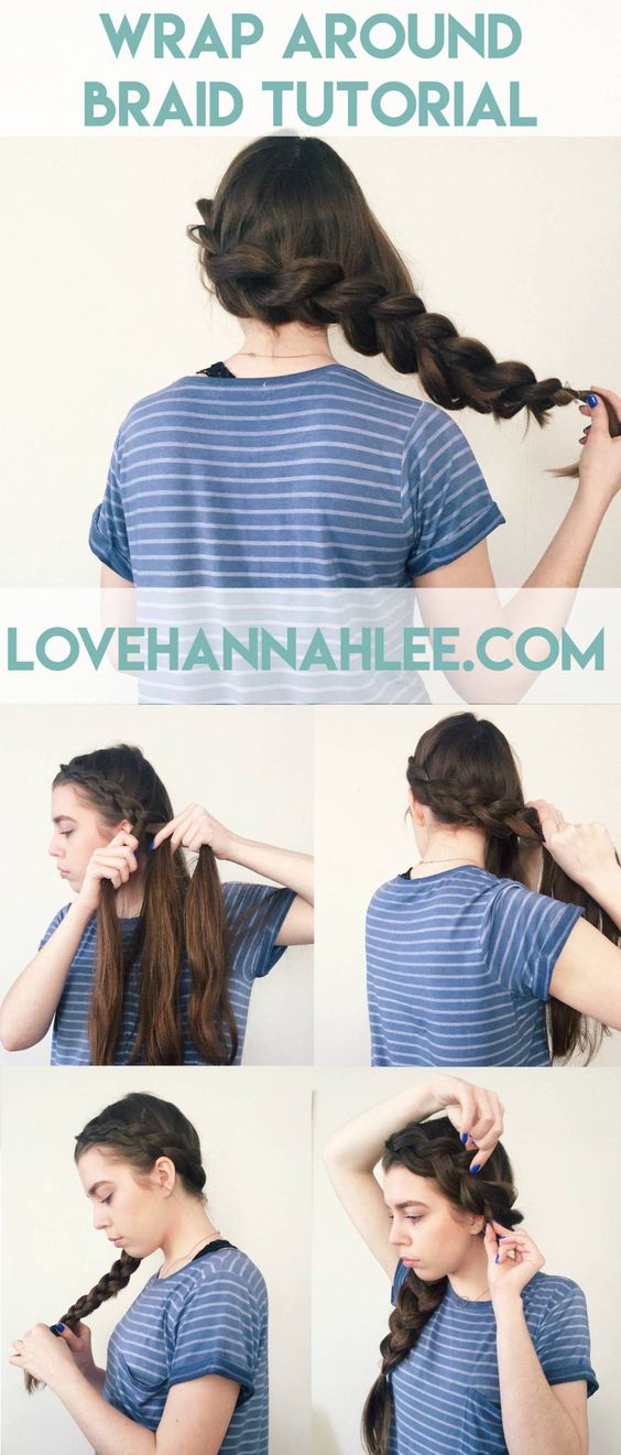 21 Tutorials for Styling Wrap Around Braids - Pretty Designs