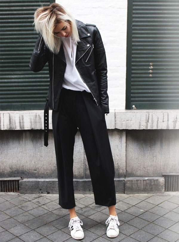 15 Cool Styles with Leather Jackets - Pretty Designs