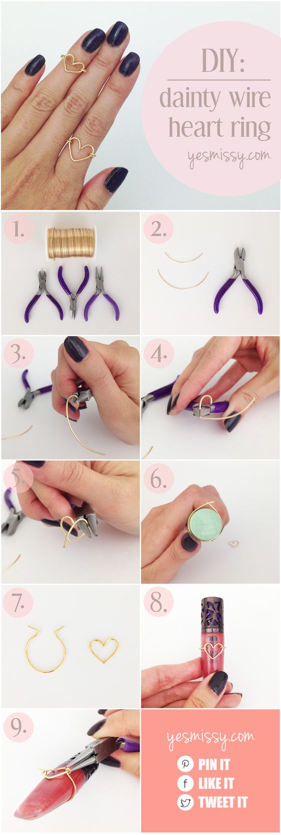20 Easy Step by Step DIY Tutorials for Making a Ring - Pretty Designs