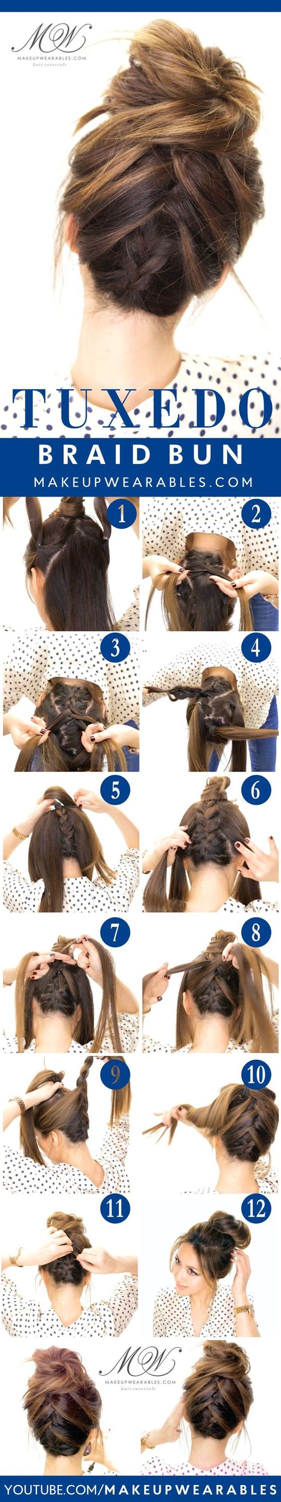 15 Top Bun Tutorials to Pair Your Turtleneck Sweater - Pretty Designs