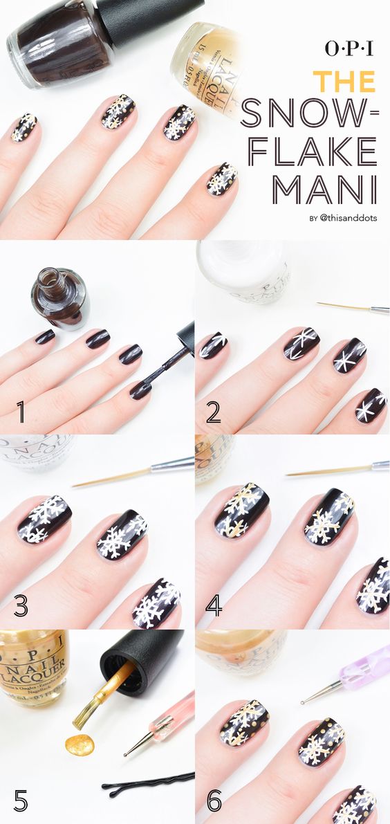 16 Tutorials to Paint Snow Flake Nails - Pretty Designs
