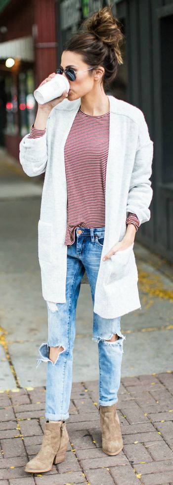 15 Outstanding Outfits with Your Boyfriend Jeans - Pretty Designs