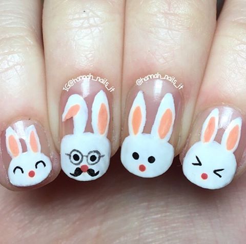25 Bunny Nail Designs for Spring Mani - Pretty Designs