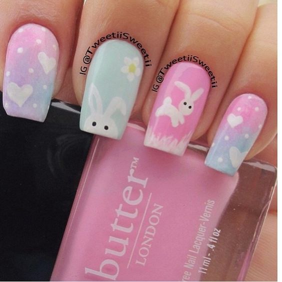 25 Bunny Nail Designs for Spring Mani - Pretty Designs