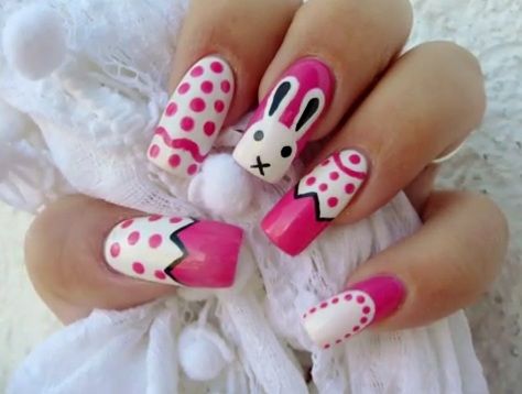 25 Bunny Nail Designs for Spring Mani - Pretty Designs