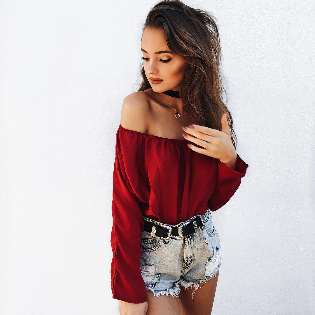 How to Pull Off Off The Shoulder Shirts - Pretty Designs